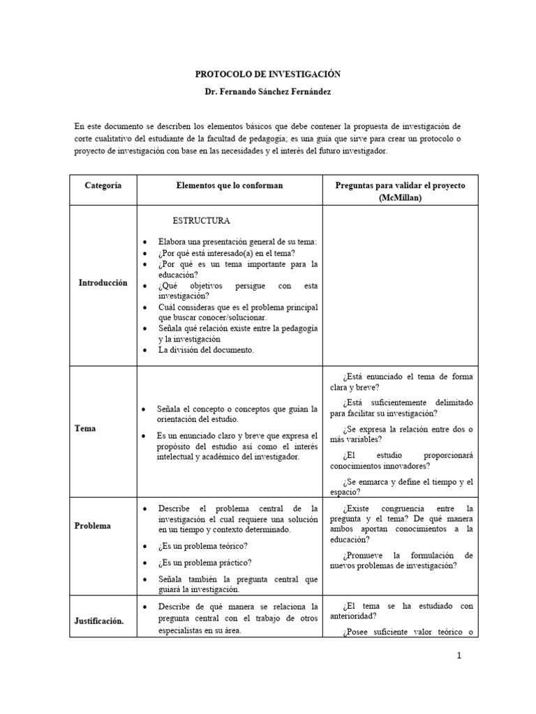 Protocolo Proyecto de Investigación | PDF | Teoría | Conocimiento