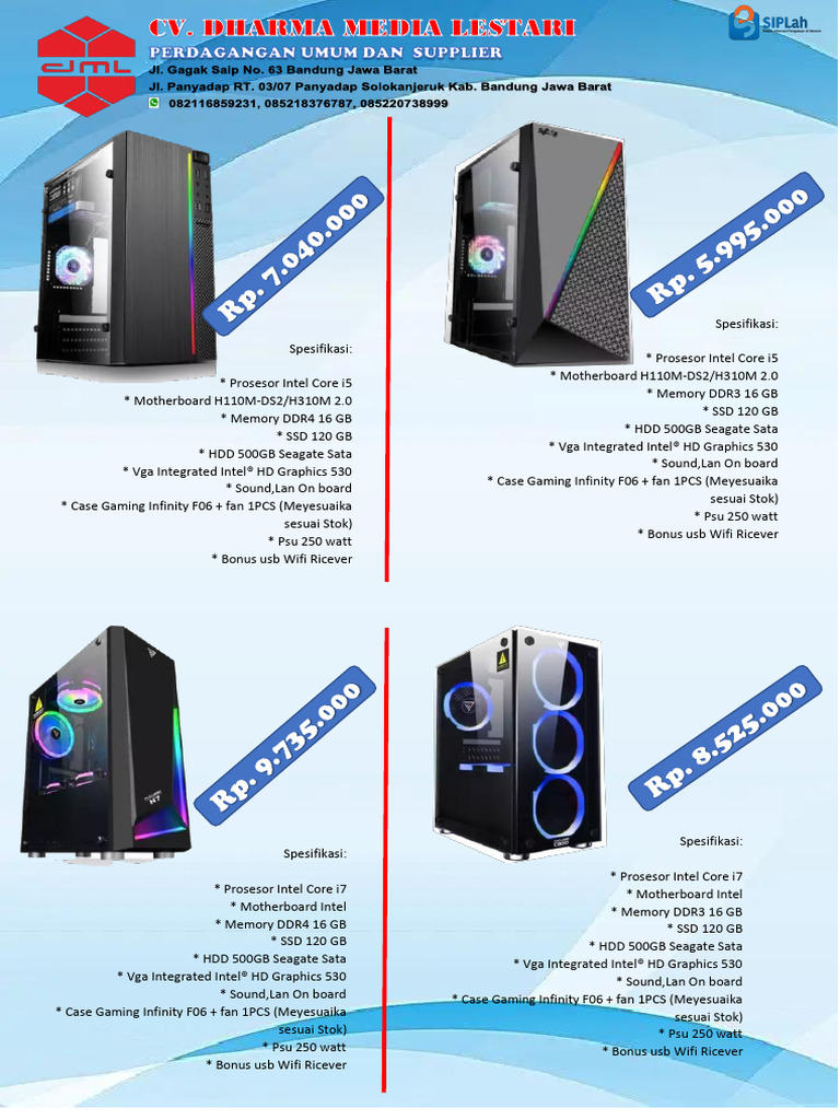 Komputer Dharma Media Lestari | PDF | Solid State Drive | Computer Science