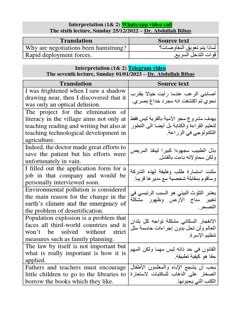 Interpretation 1 & 2 | PDF