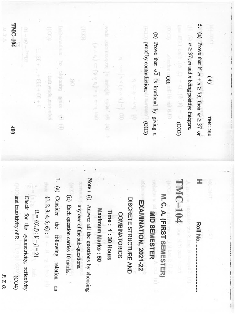 TMC - 104 - Mid-2021-22 | PDF