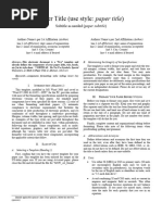 IEEE Paper Format Template | PDF | Times New Roman | Letter Case