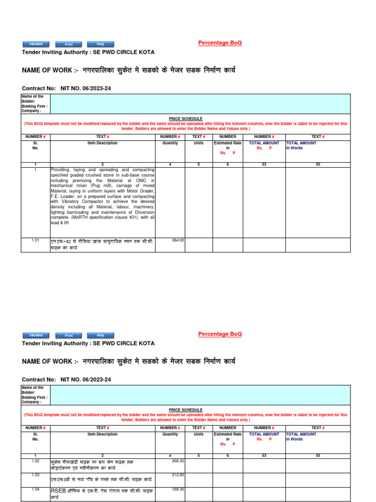 Suket Major Repair | PDF | Concrete | Prices