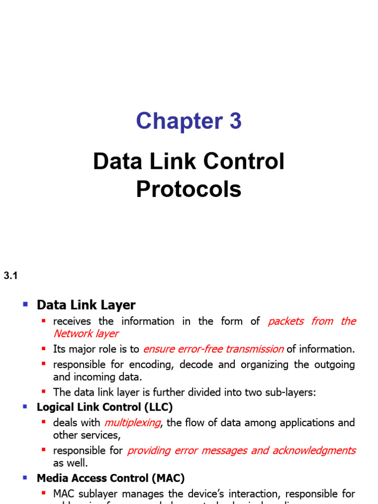 Data Link Control Protocols Overview | PDF | Multiplexing ...