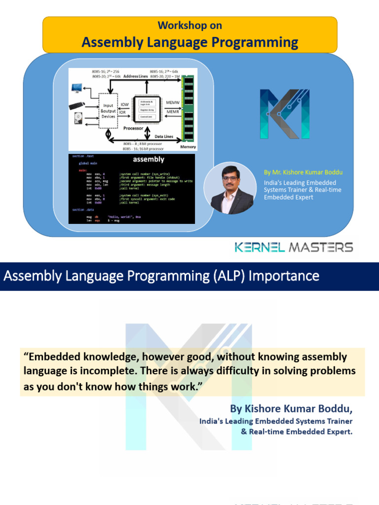 KM Assembly Language Programming | PDF | Central Processing Unit | Embedded System