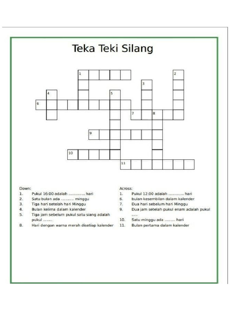 Teka Teki Kelas 2 | PDF