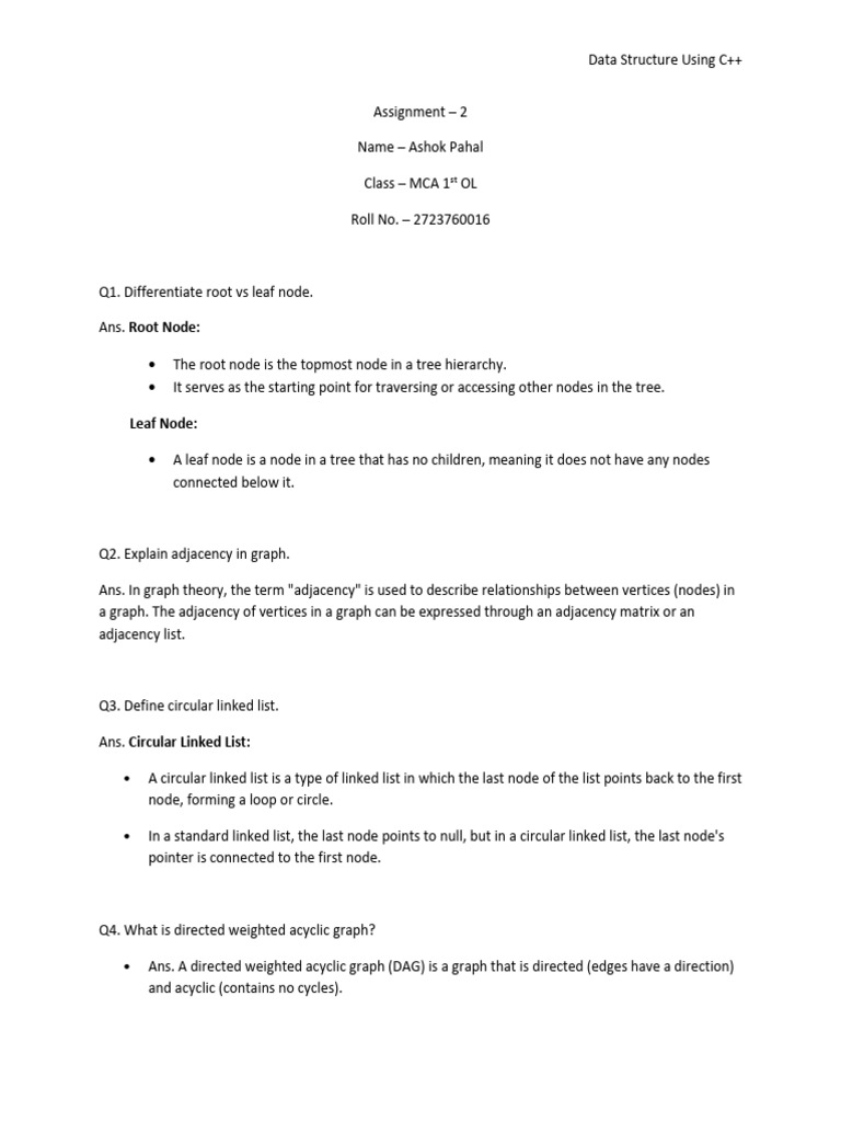 A2 Mca 101 | PDF | Theoretical Computer Science | Computer Programming