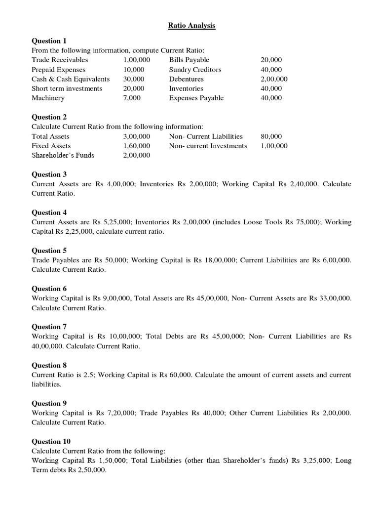 Ratio Analysis | PDF | Finance & Money Management