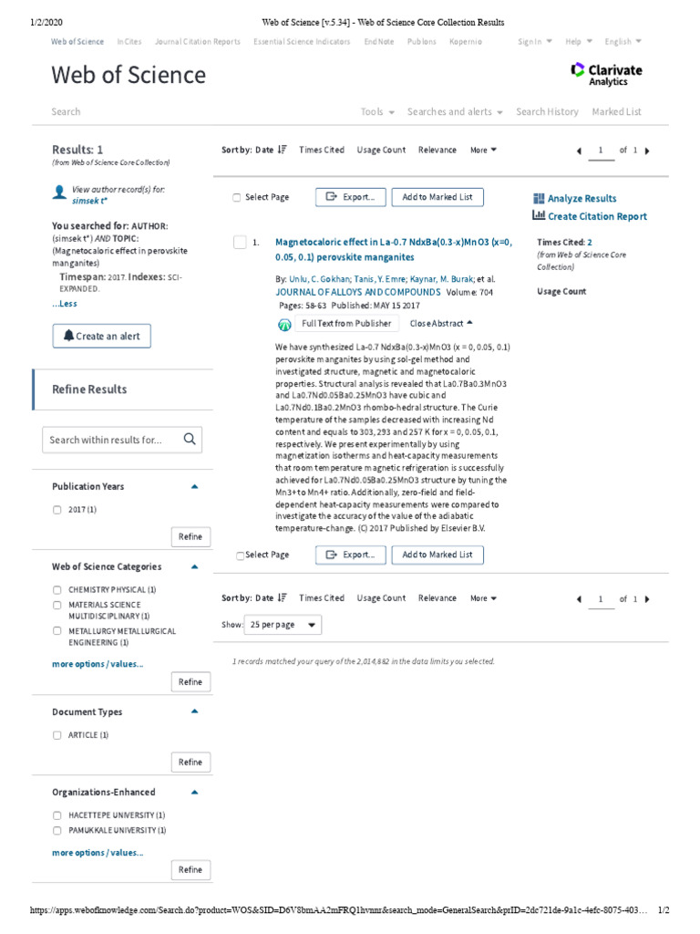 A1-Q1-2 Wos Index | PDF | Technology & Engineering