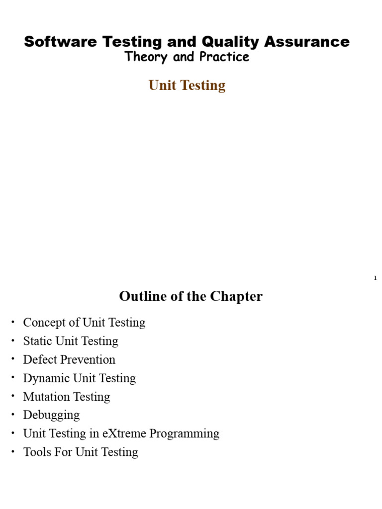 Ch3 Unittesting Download Free Pdf Unit Testing Software Testing
