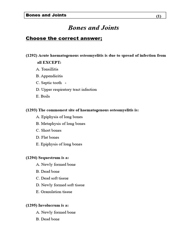 23 - Bones and Joints | PDF