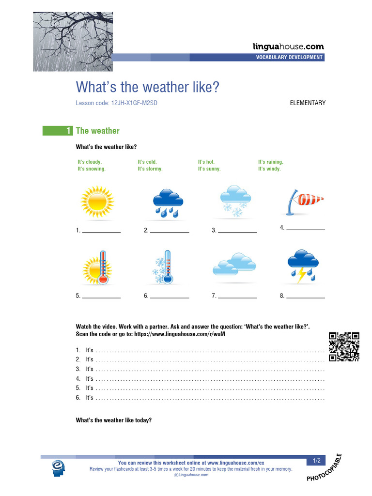 Whats The Weather Like British English Teacher | PDF | Computing ...