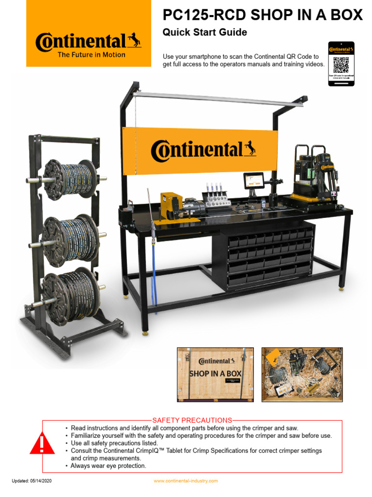 Continental PC125-RCD SHOP-IN-A-BOX Quick Start Guide 05142020 | PDF ...