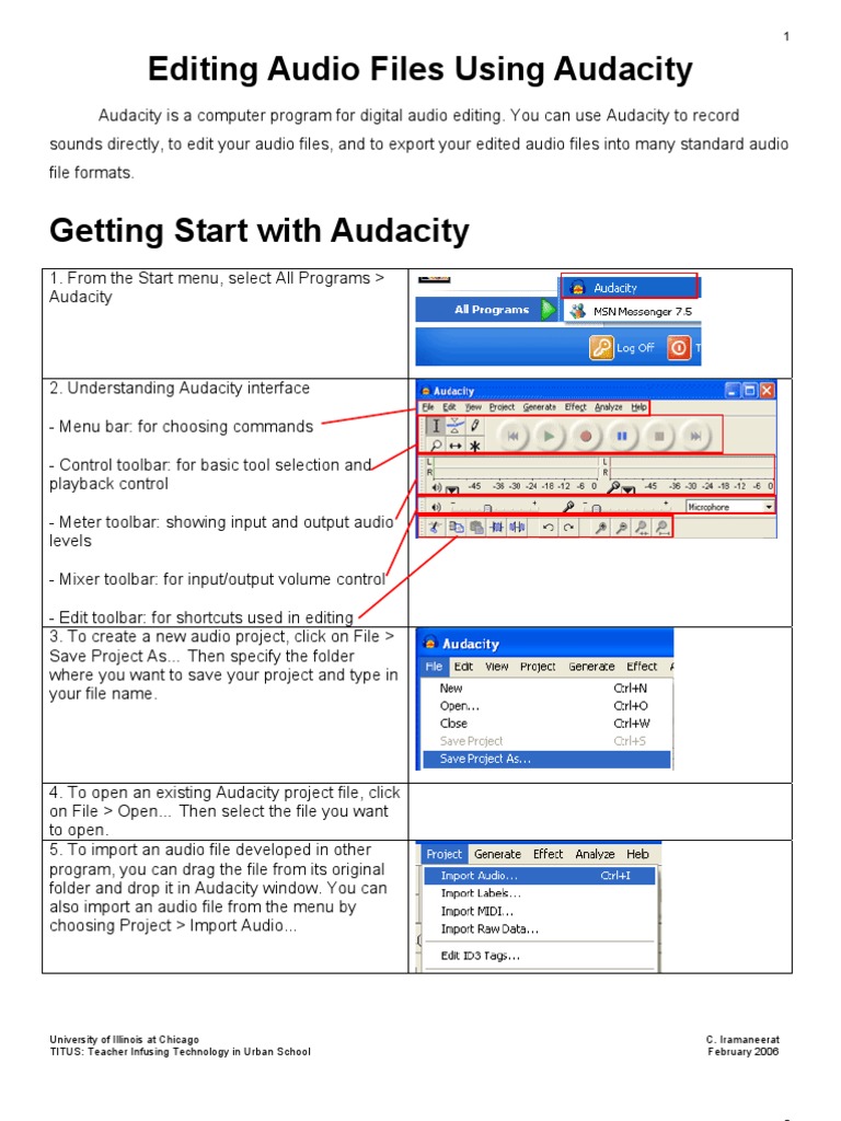 Editing Audio Files Using Audacity | PDF | Digital Audio | Computer File