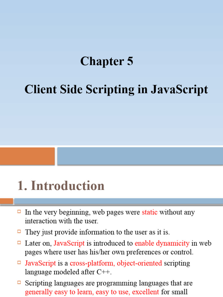 Chapter 5 Javascriptdocument | PDF | Java Script | Control Flow