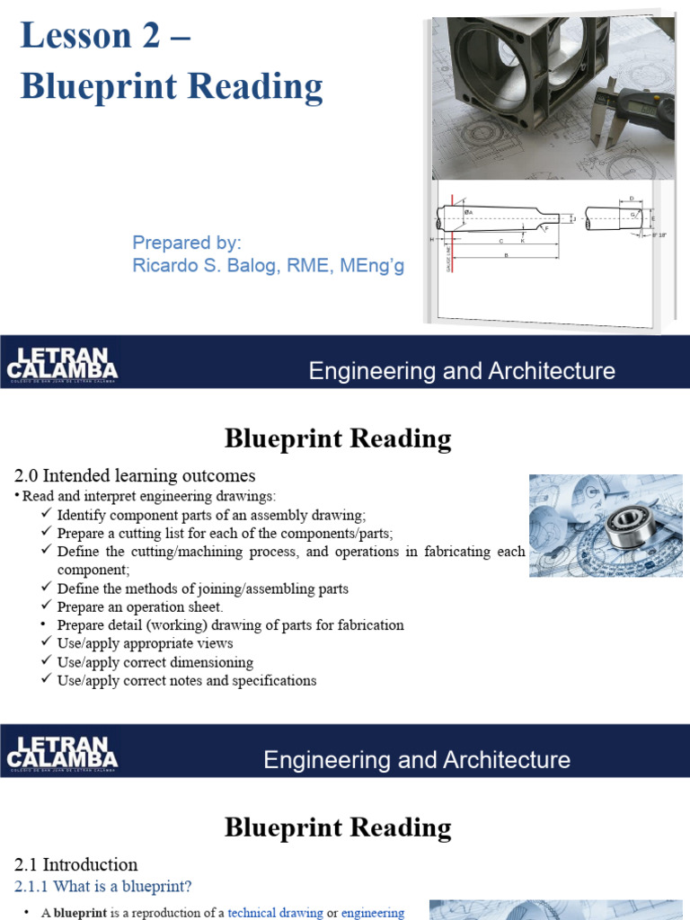 Blueprint Reading for Engineering Drawings | PDF | Technical Drawing ...