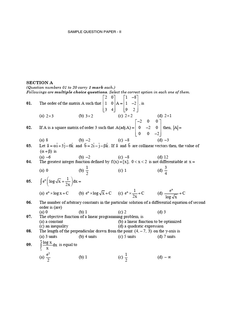 Open Maths SQP 2 | PDF