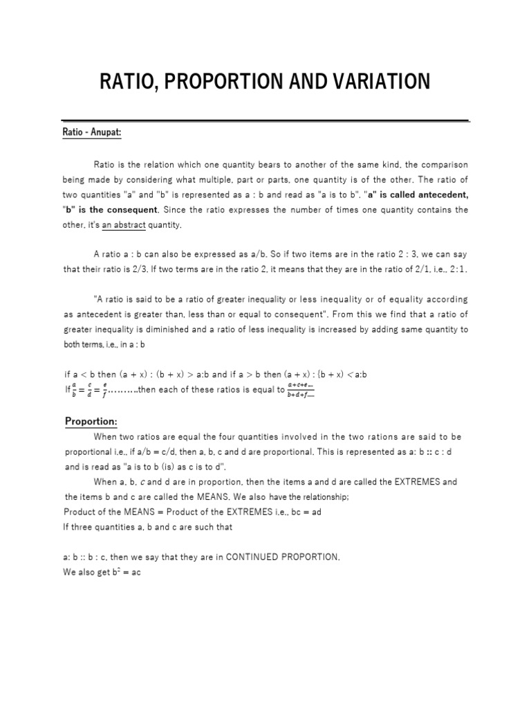 Ratio Proportion - Solved | PDF