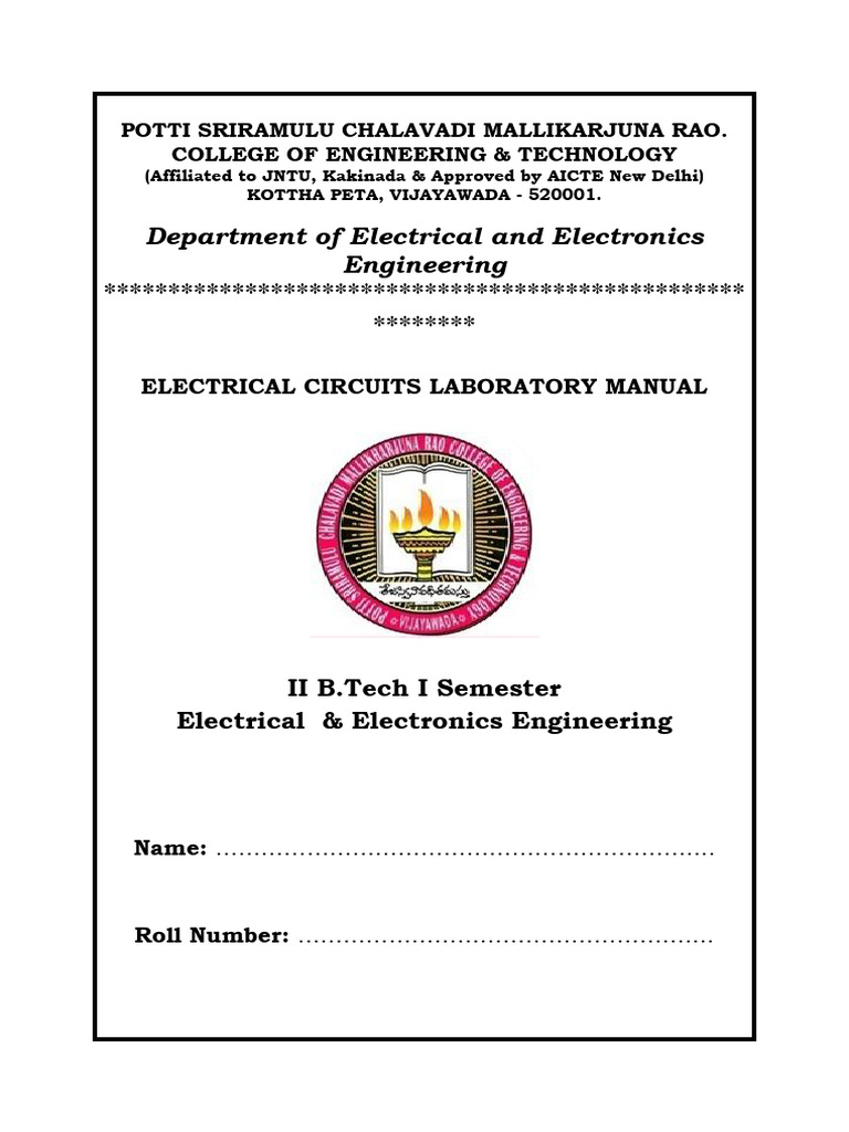 2-1 - Electrical Circuits Lab | PDF