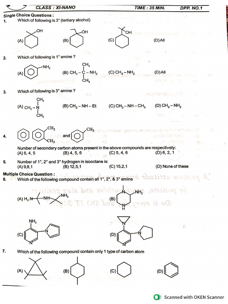 DPP Set 1 Organic Chemistry | PDF