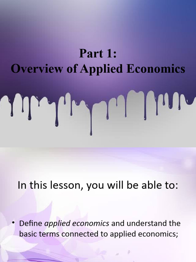 Applied Economics | PDF