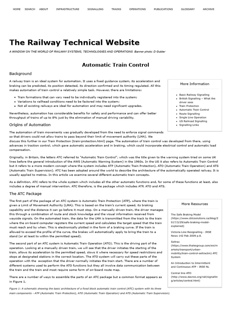 Automatic Train Control - The Railway Technical Website - PRC Rail ...
