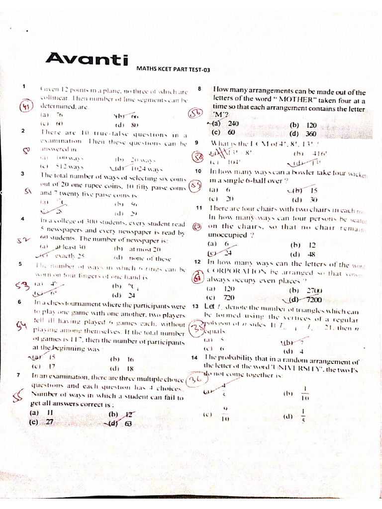 M1 Answer Key | PDF
