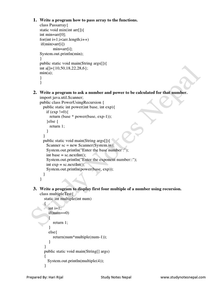 Java Recursion and Algorithms | PDF