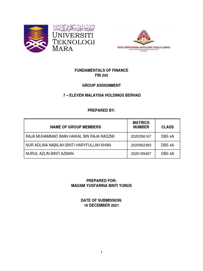 GROUP ASSIGNMENT - 7-ELEVEN COMPANY - PDF | PDF | Leverage (Finance) | Equity (Finance)