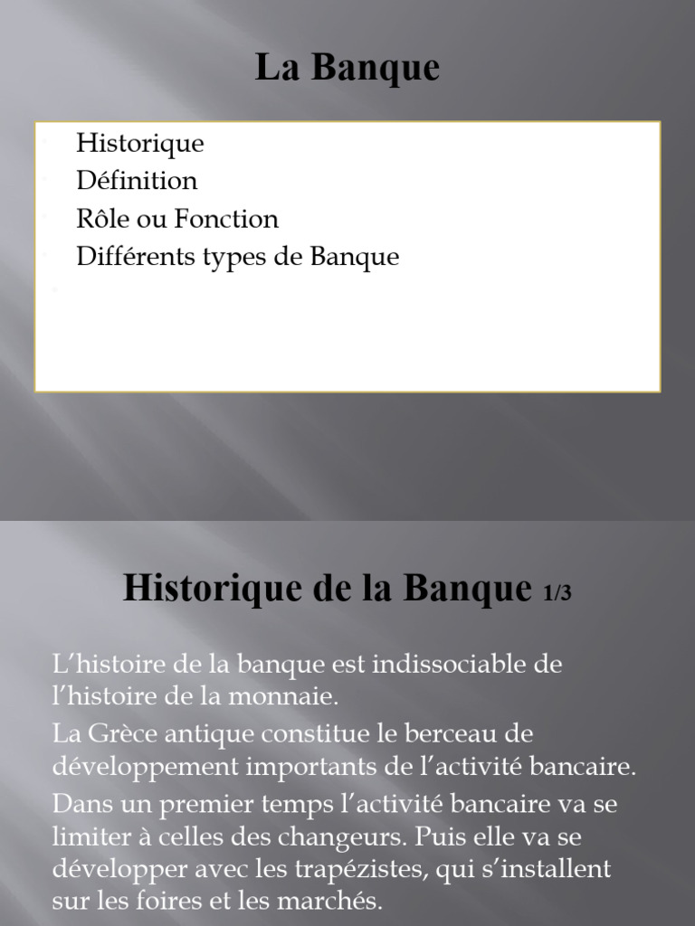 Histoire et types de banques expliqués | PDF | Banques | Banque d ...