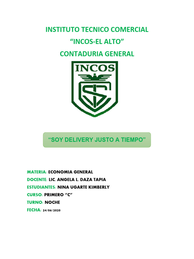 Proyecto Eco | PDF | Calidad (comercial) | Entrega (Comercio)