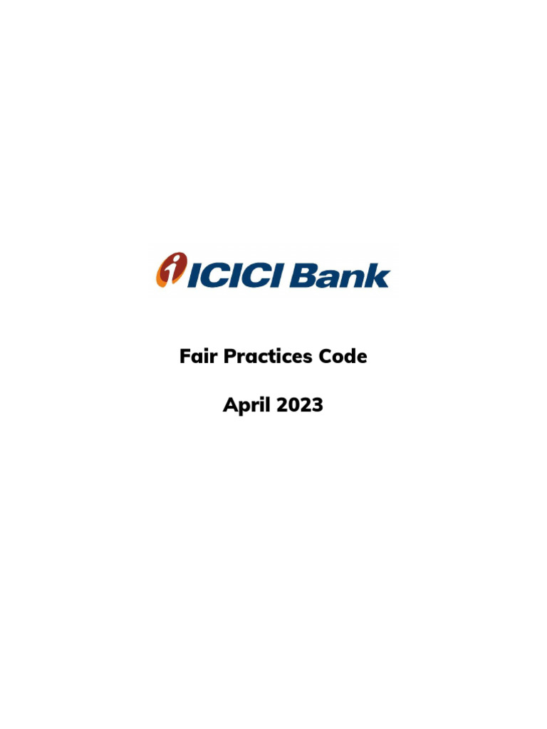 Fair Practices Code April 2023 | PDF | Loans | Banks