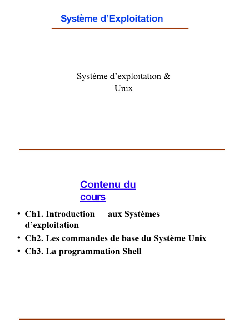 Systeme Exploitation 1 | PDF