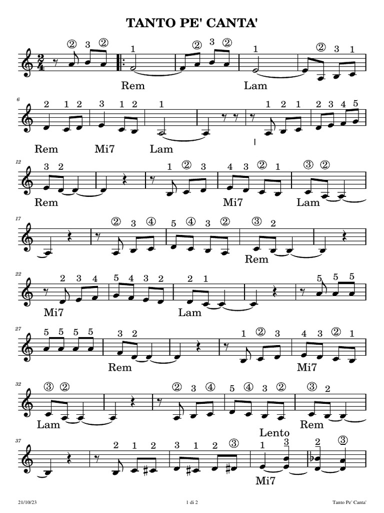 Tanto Pe' Canta' | PDF
