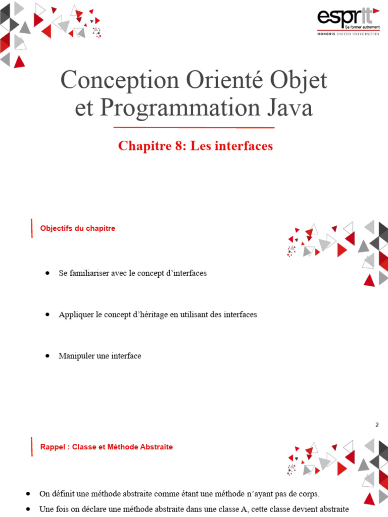 Chapitre 8 - Interfaces | PDF