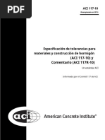 Aci 117 Especificacion Tolerancia Concretos | PDF
