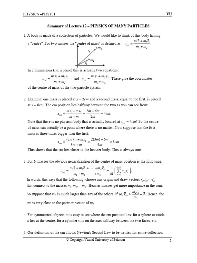 Lecture12 Physics of Many Particles | PDF