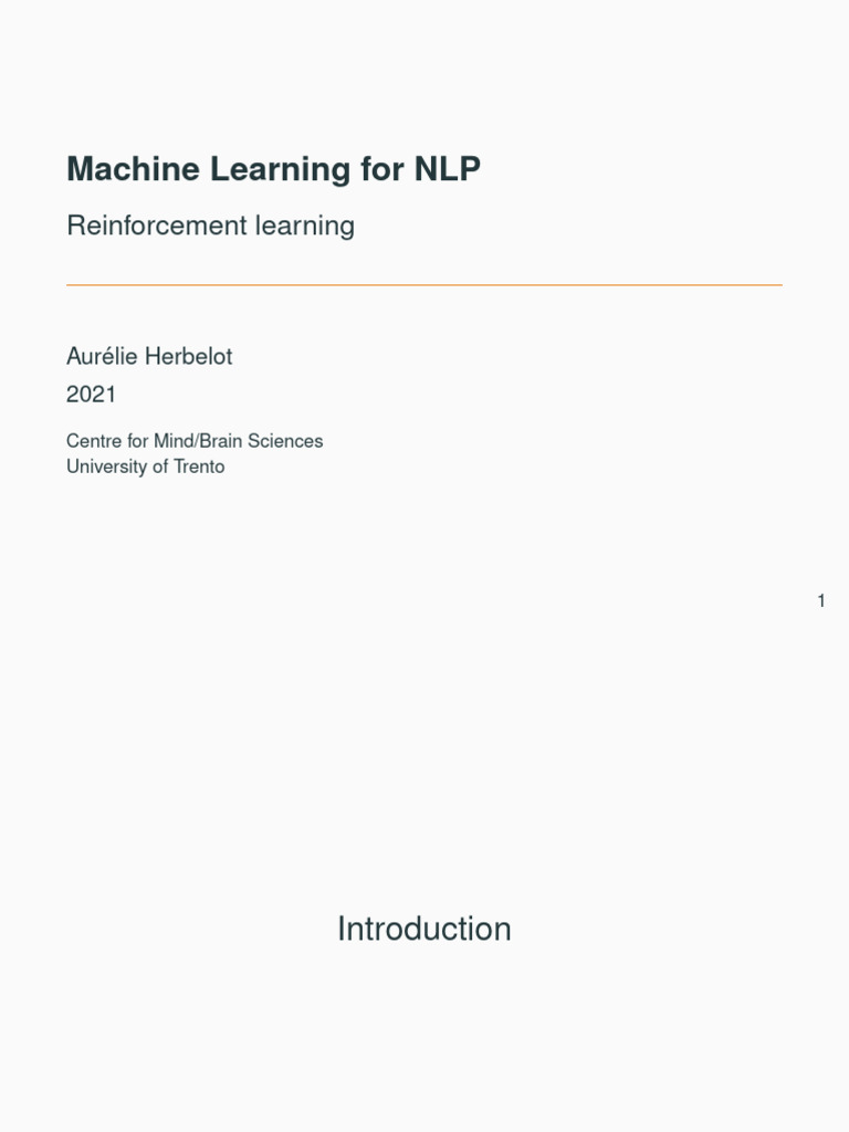 Machine Learning For NLP | PDF | Cognitive Science | Applied Mathematics