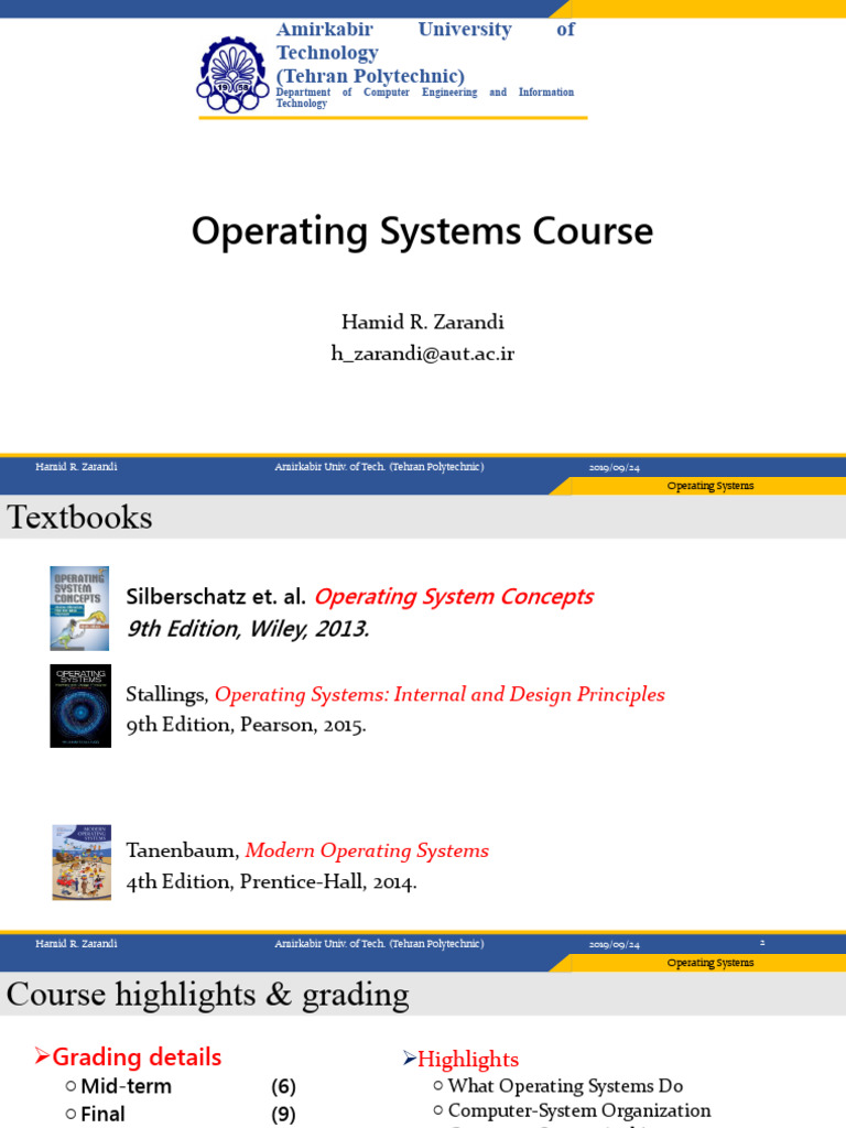 Operating Systems Course Overview | PDF | Technology & Engineering