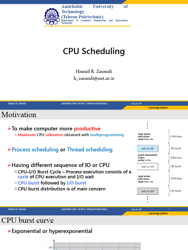 06 OS CPU Scheduling | PDF | Scheduling (Computing) | Process (Computing)