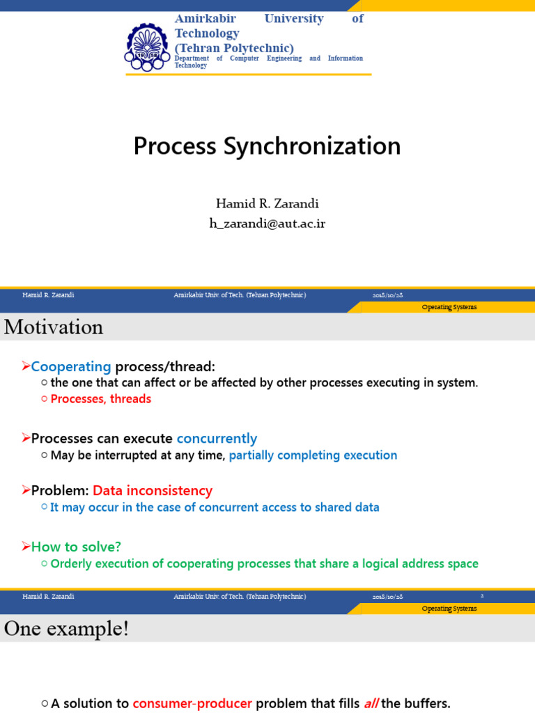 05 OS Process Synchronization | PDF | Process (Computing) | Information ... 05 OS Process Synchronization | PDF | Process (Computing) | Information ...