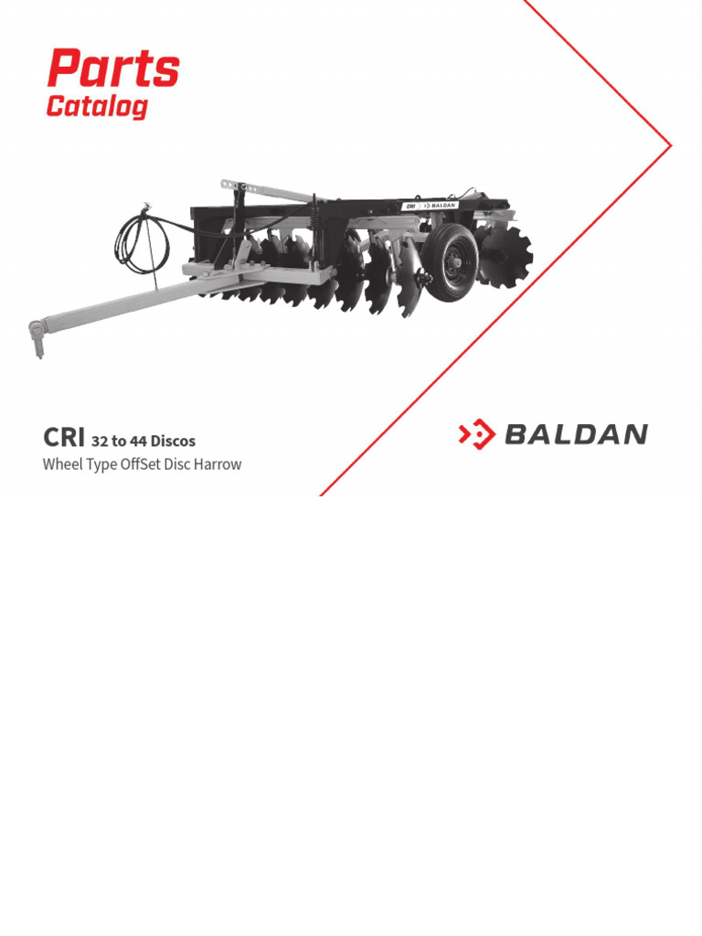 OffSet Disc Harrow Parts Catalog | PDF | Nut (Hardware) | Tire
