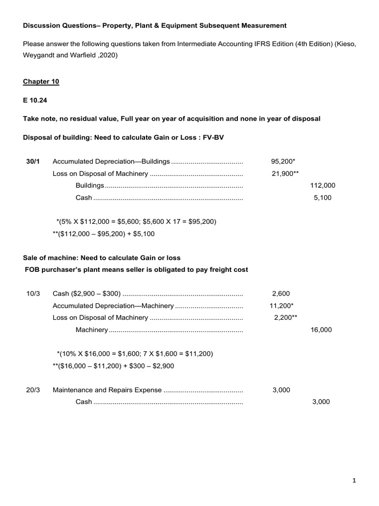 (W4) ANS - PPE Subsequent Measurement | PDF | Depreciation | Corporations