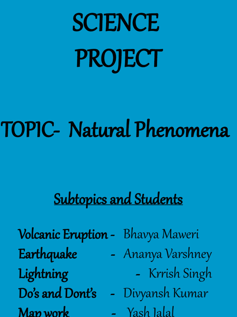 Science Project Class-8 | PDF | Volcano | Earthquakes