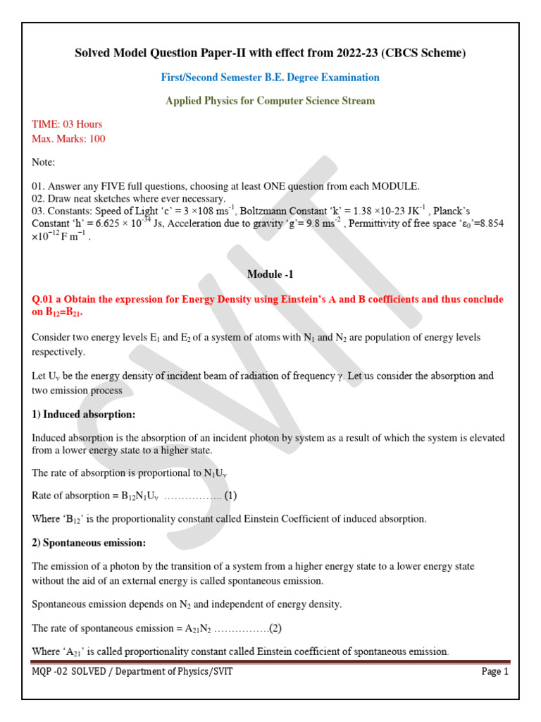 Cse Solved Module QP Set 02 | PDF