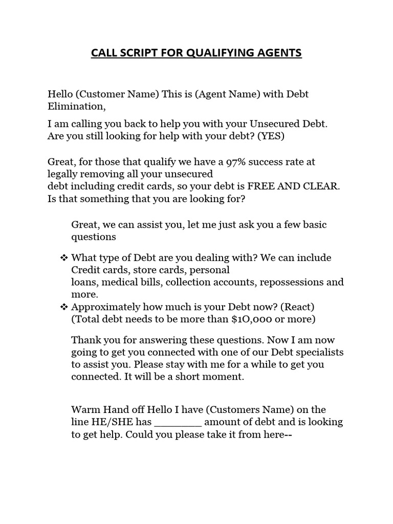 Calling Script | PDF