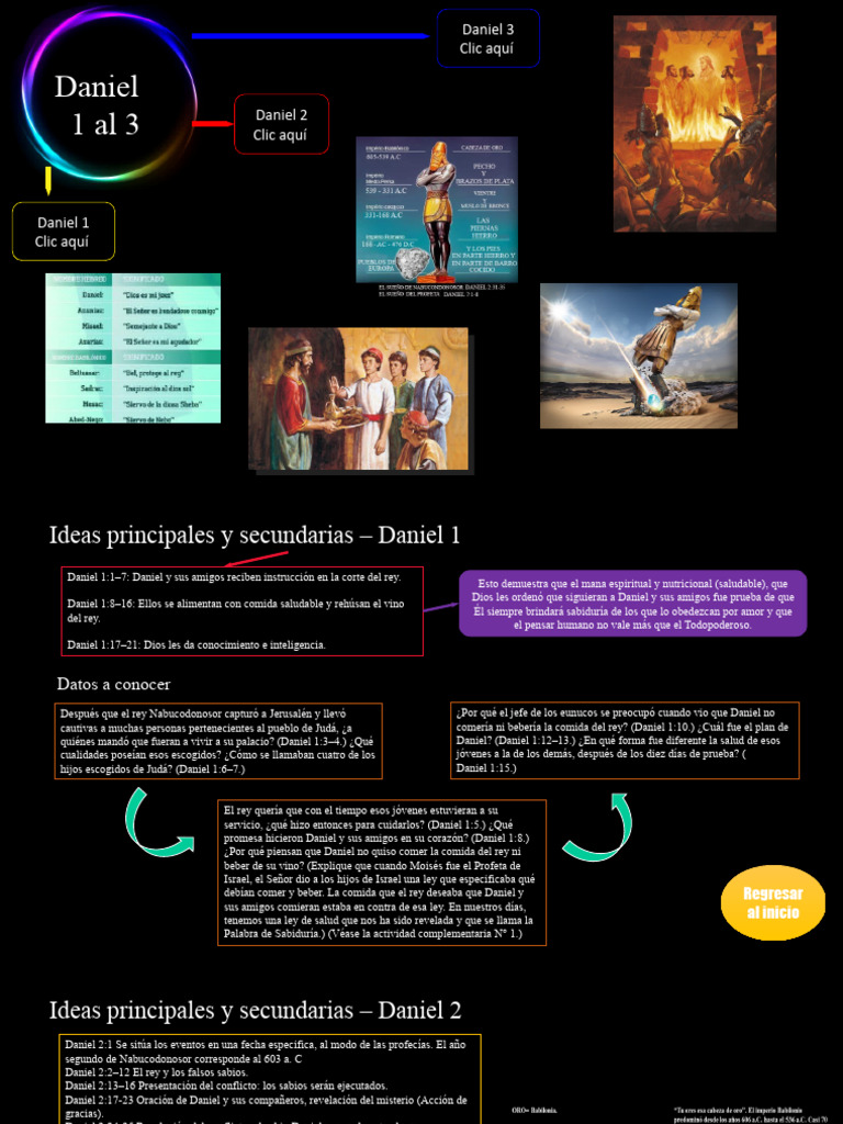 Daniel 1 Al 3 | PDF | Daniel (figura bíblica) | Nabucodonosor Ii