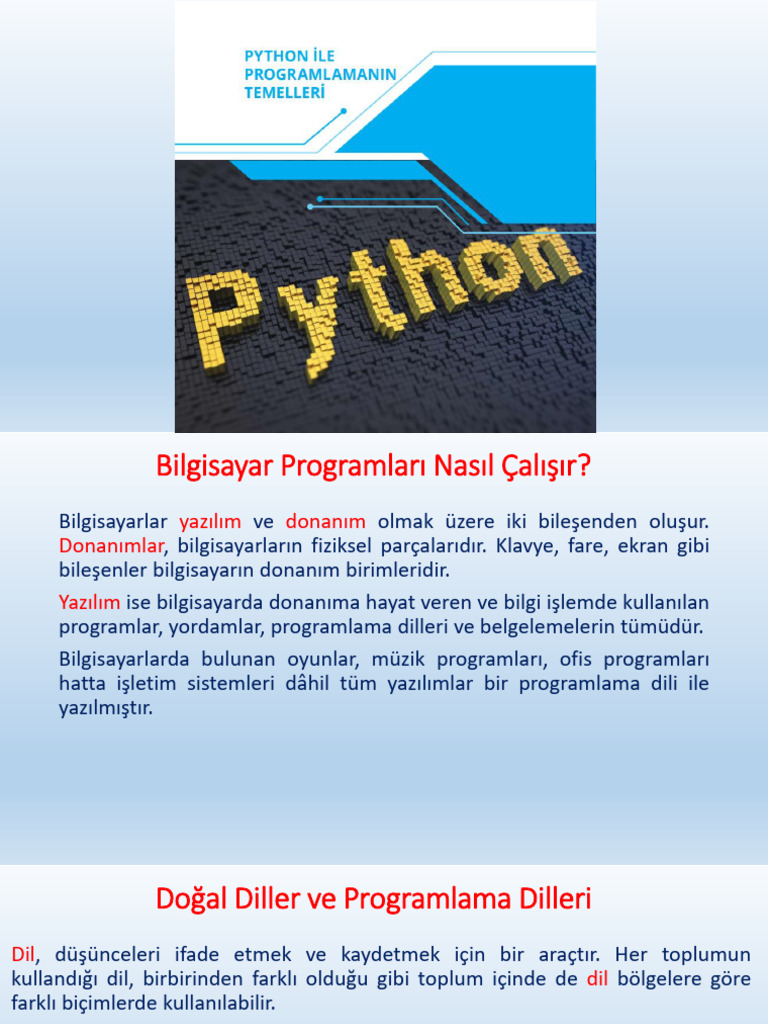 PYTHON DERS NOTUM Guncel | PDF