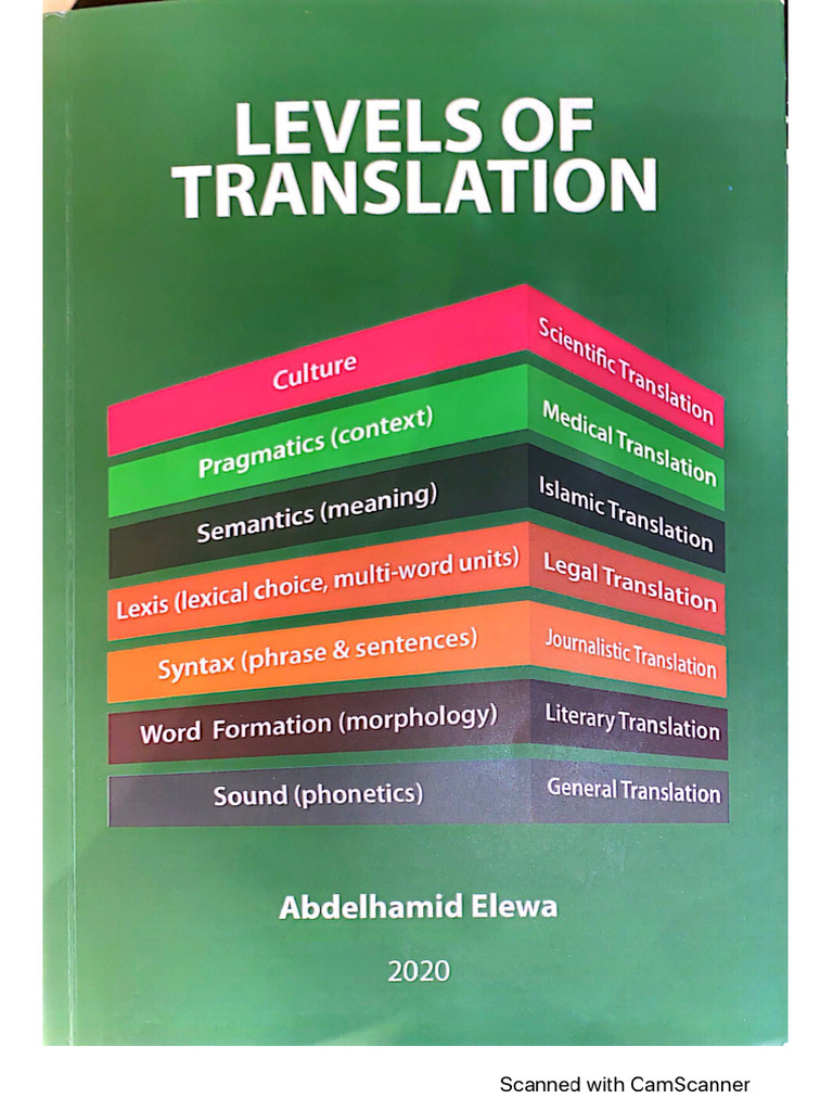 Levels of Translation First 2 Units | PDF