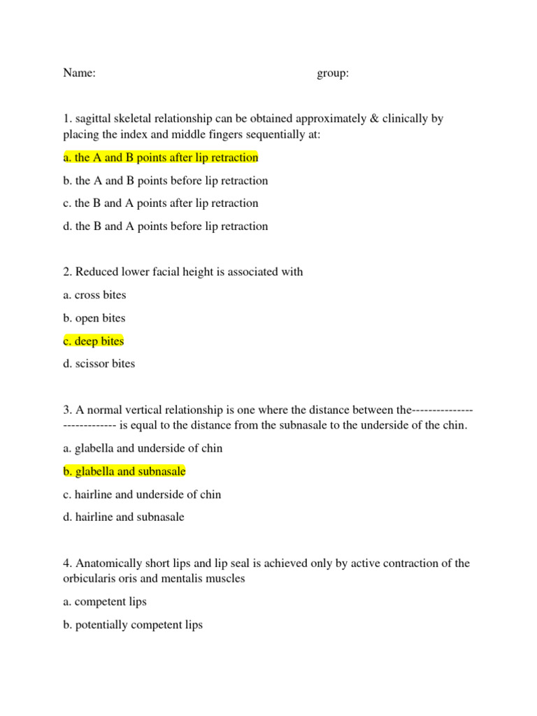 Exam Orthodontic1 | PDF