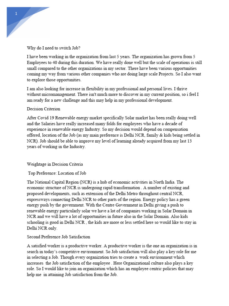 Assignment | PDF | Employment | Job Satisfaction